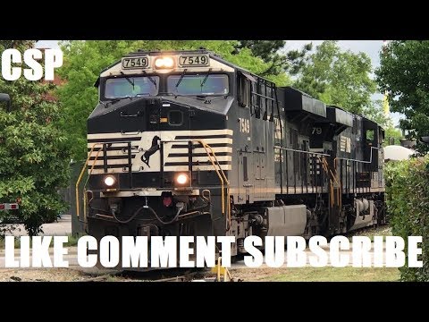 2 [NS]ES40DC's #7549 & #7579 Leads Z675-24 Into Fay NC W/Tank Cars For Storage & A 2nd Gen k5LA ...