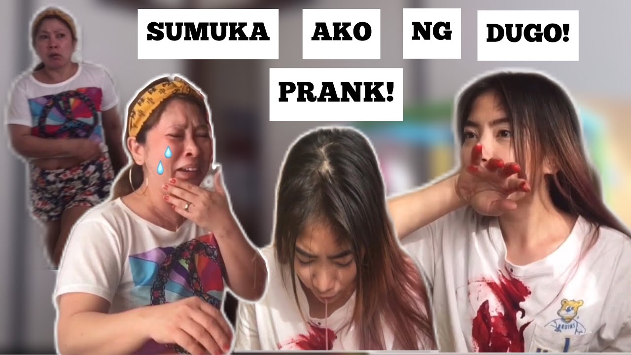 SUMUKA NG DUGO PRANK KAY MAMA! Umiyak sya! | Cess Dumlao - YouTube