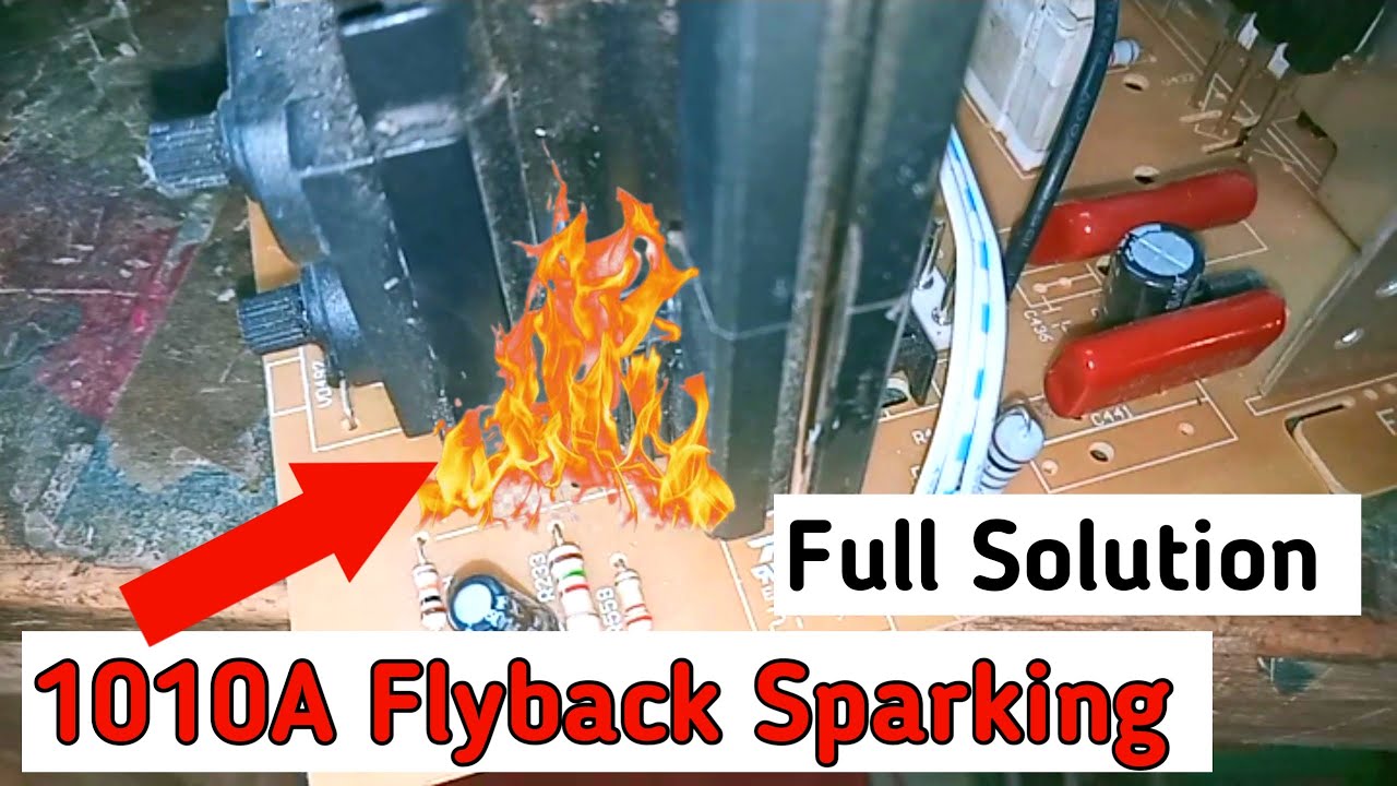 Crt tv Flyback Sparking/crt tv flyback problem/flyback transformer repai/crt tv 110 volt ok no ...