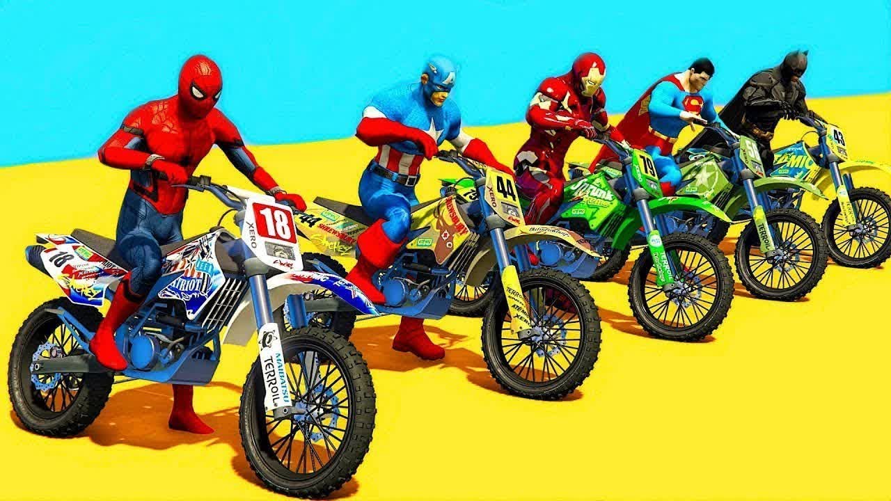 Cartoon Kids Colorful Motorcycles - Baby Cars and Nursery Rhymes - YouTube