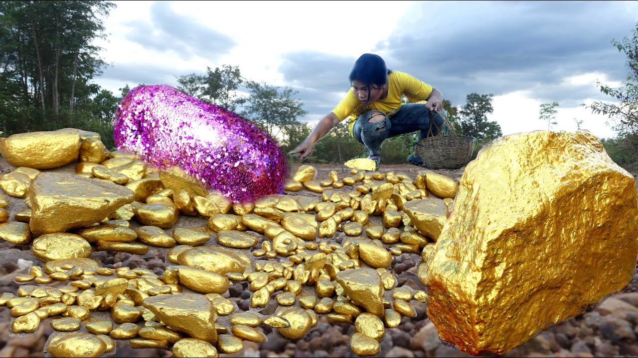 Wow Very Lucky Day Search And Finding Gold Floating On Gold Field ...