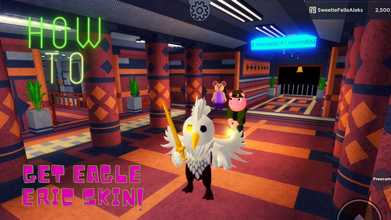 How to get Eric Skin in ROBLOX: Piggy Accurate Roleplay Eagle Piggy ...