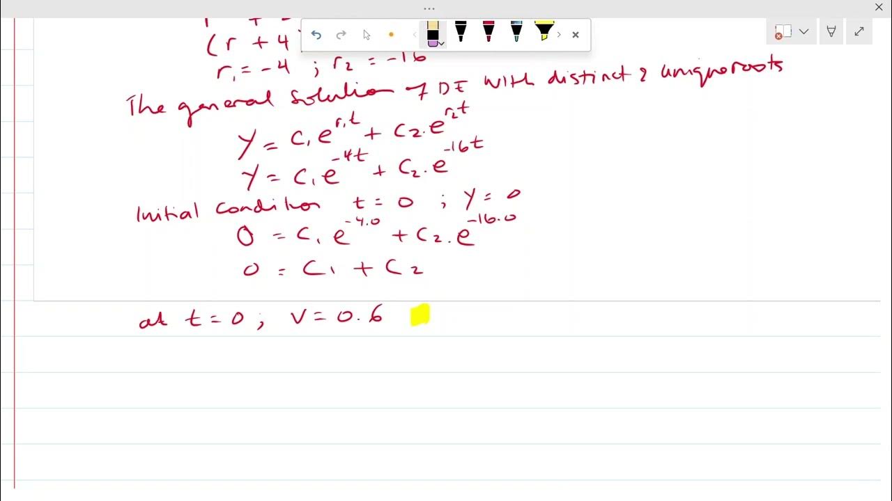 Part 2/4 - Application Second Order Differential Equation Spring ...