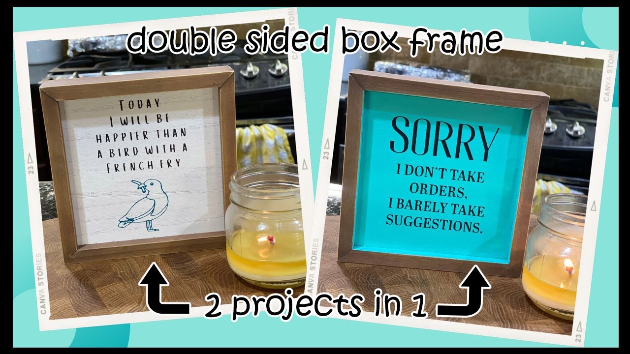 Double Sided Box Frame I Two Projects In One! I Chalk Couture - YouTube