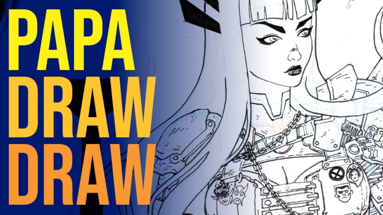 PAPA DRAW DRAW Episode 106: Drawing X-Men Magik - YouTube