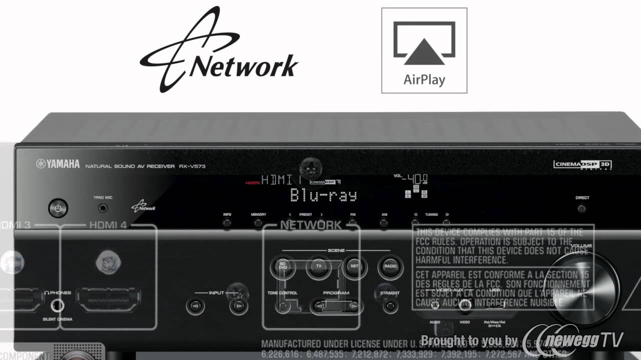 Product Tour: YAMAHA RX-V573BL 7-Channel AV Receiver - YouTube