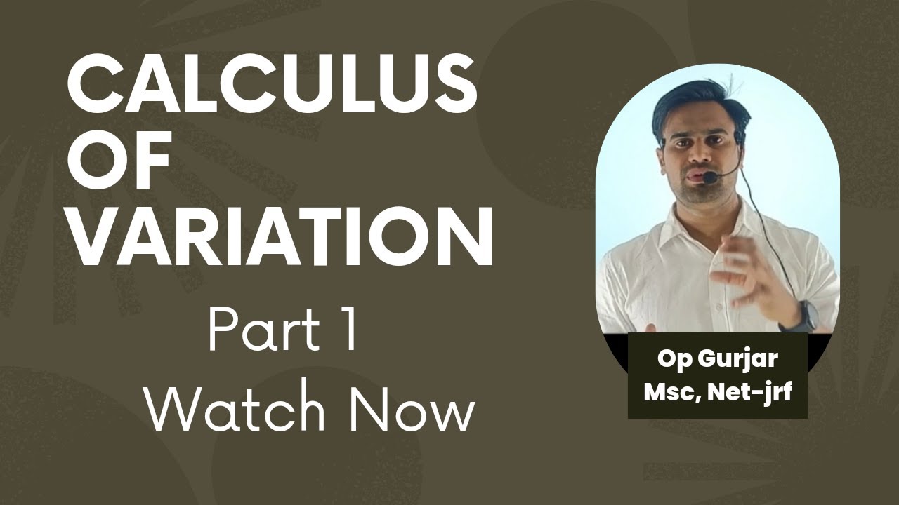CALCULUS OF VARIATION | PART 1| #netmaths #calculusofvariations - YouTube