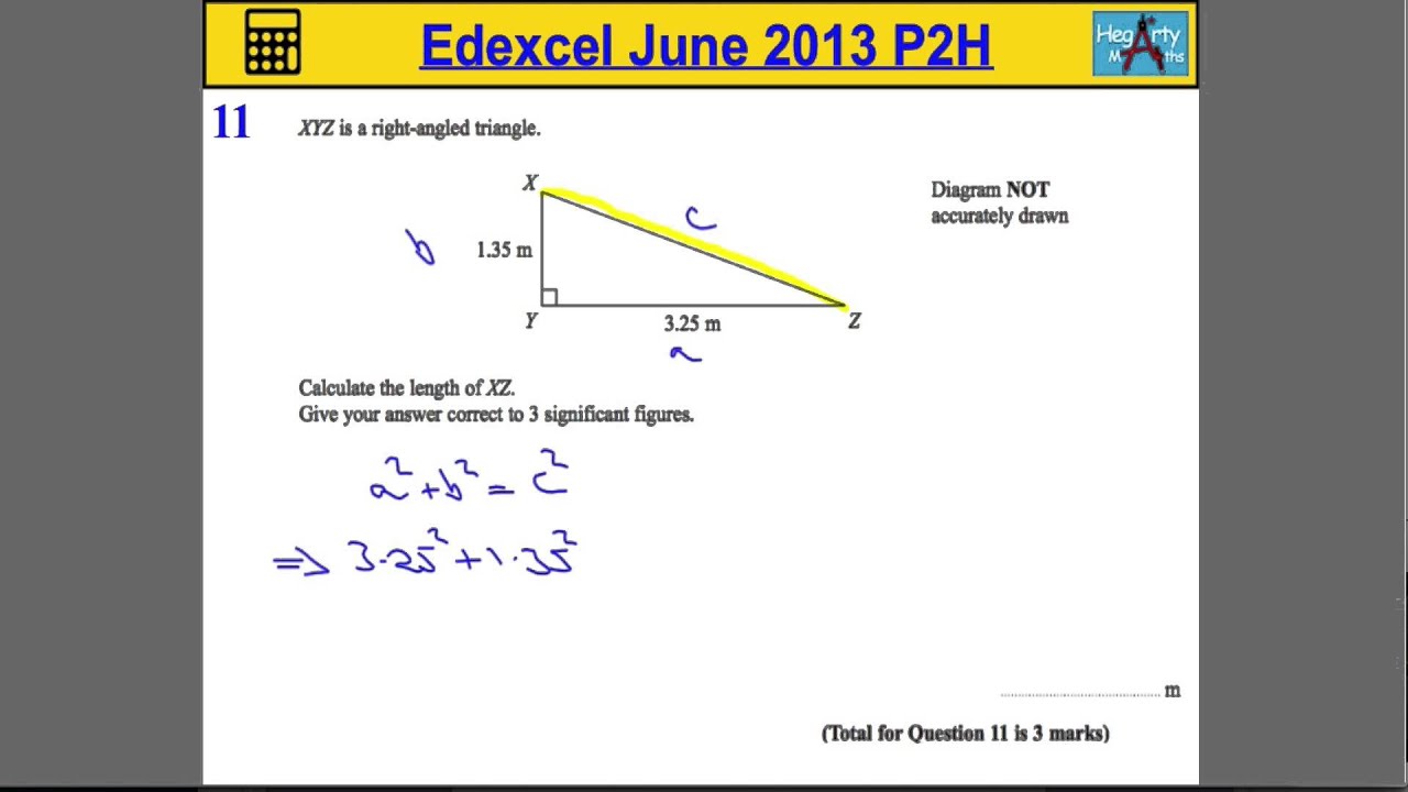 Edexcel Maths P2 June 2013 Higher Q11 - YouTube
