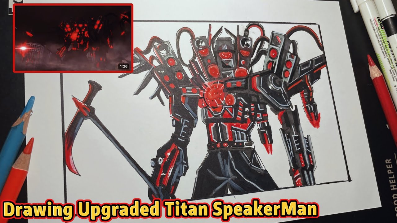 How To Draw a NEW TITAN SPEAKERMAN 3.0 | Skibidi Toilet Wars - Simple ...