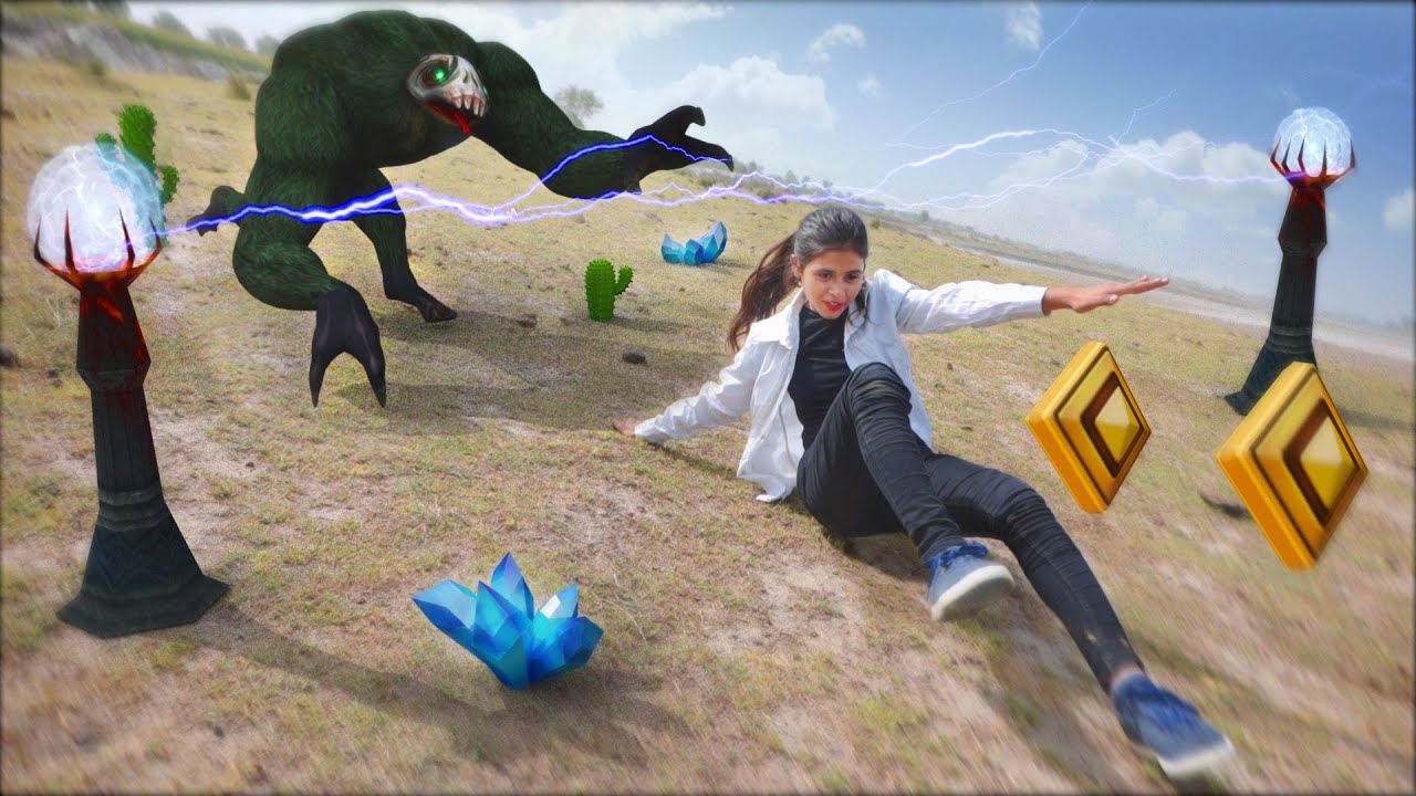 Temple Run 2 In Real Life || Demon Monkey Chasing Girl - YouTube