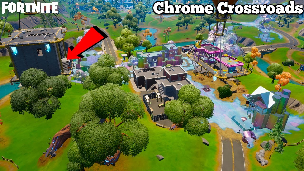 *NEW* CHROME CROSSROADS LOCATION GAMEPLAY - FORTNITE LOOTING GUIDE ...