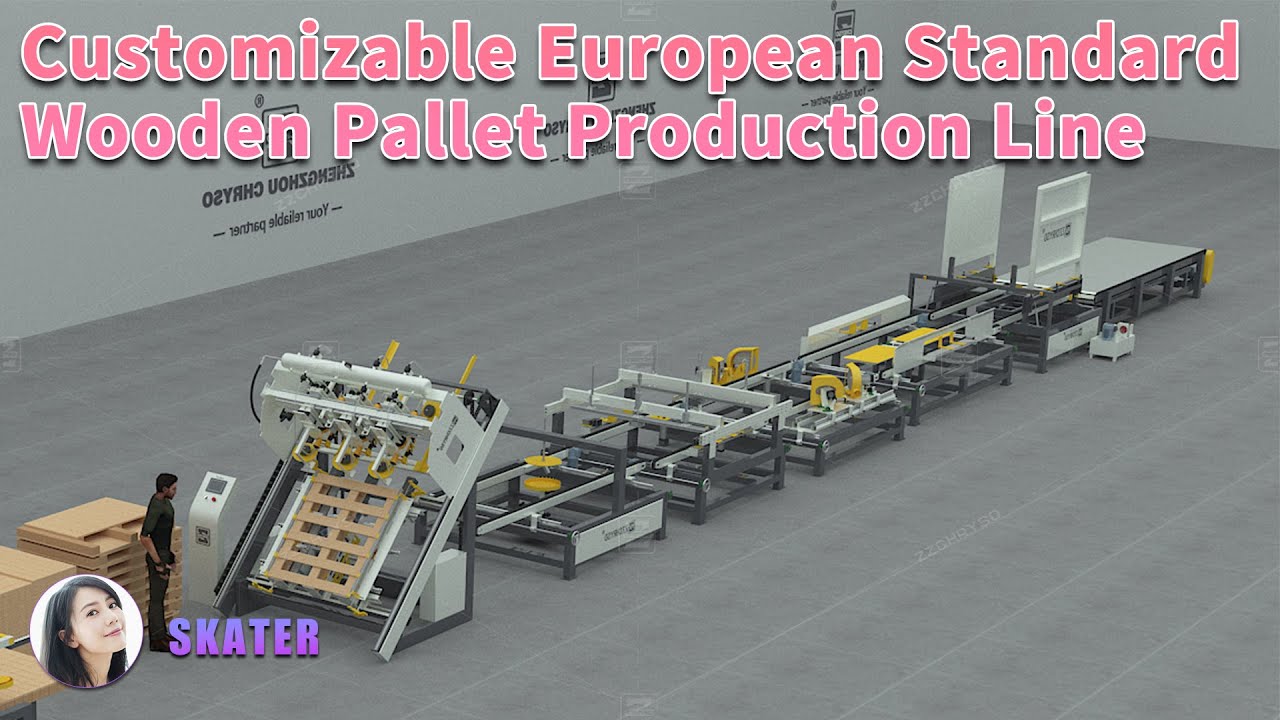 Customizable European Standard Wooden Pallet Production Line - YouTube
