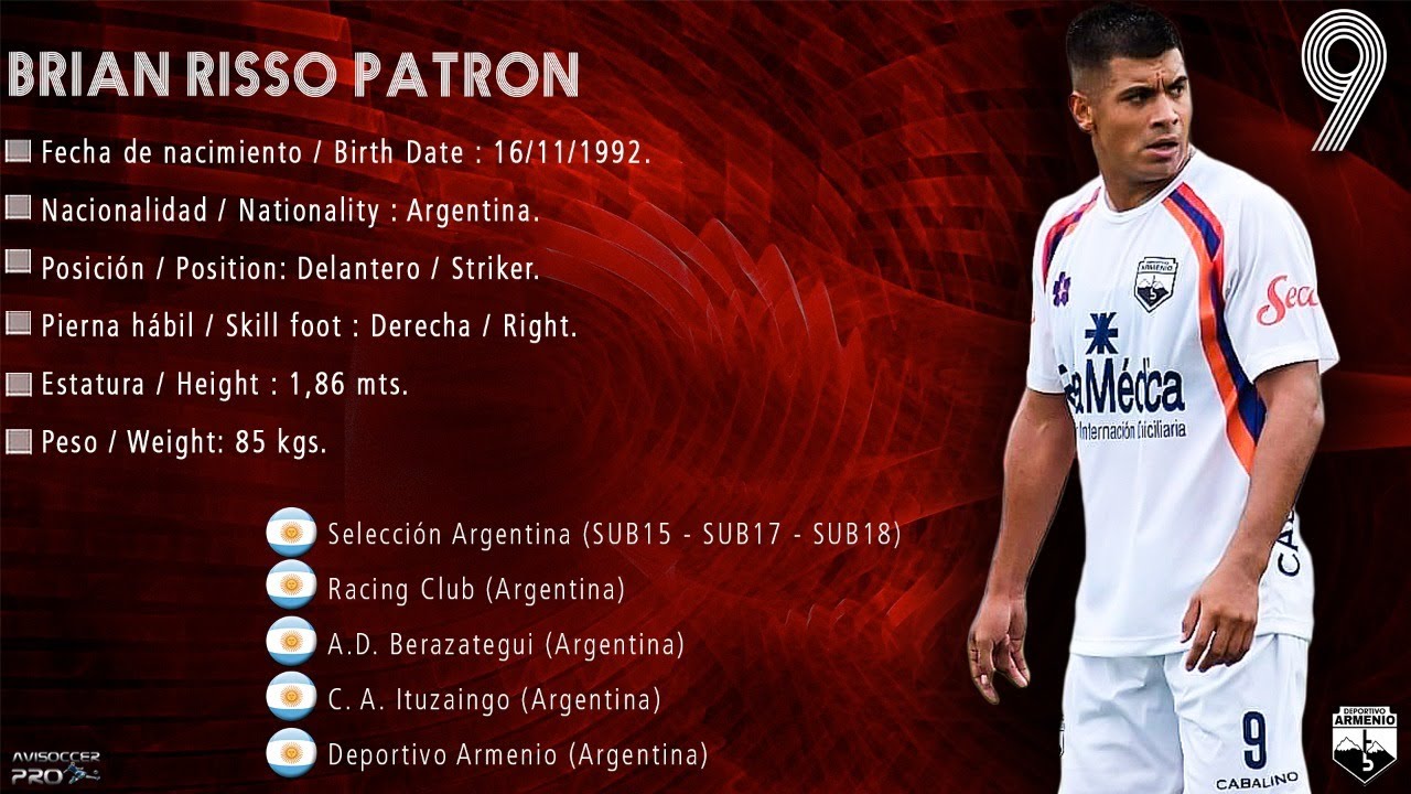 Brian Risso Patron #9 // Delantero - Striker // Deportivo Armenio 2021 ...