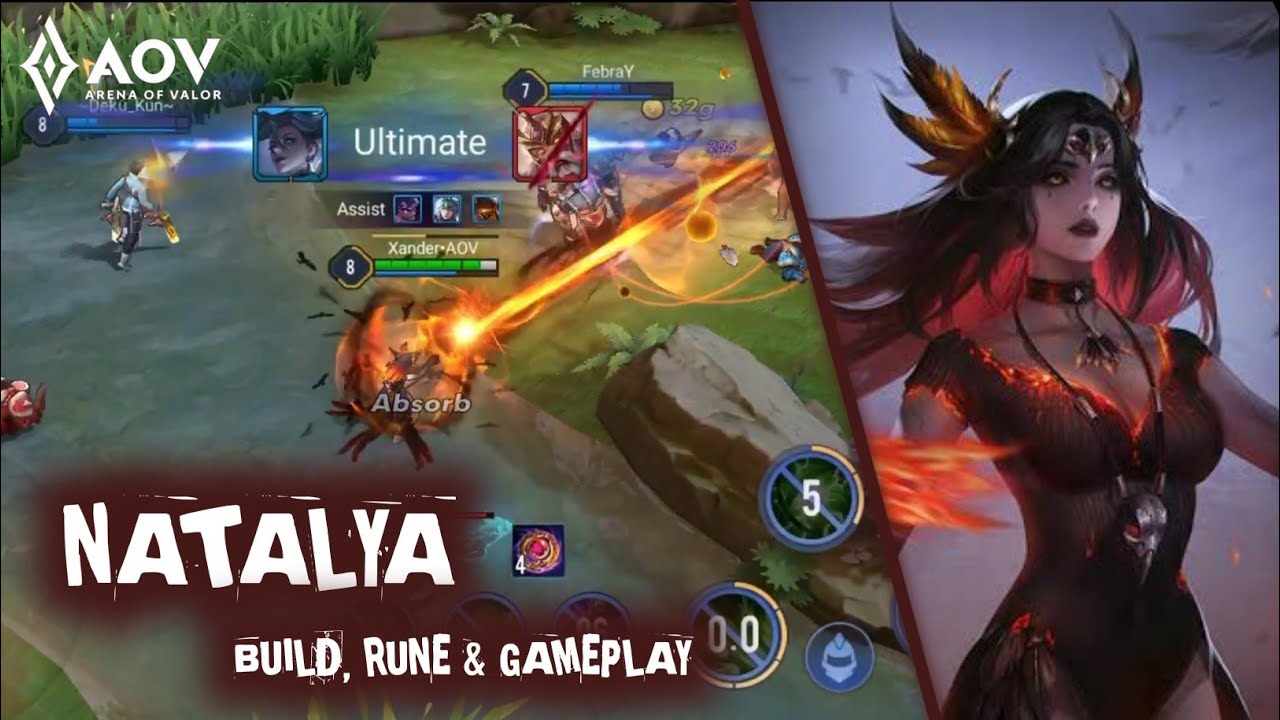 Natalya • Build, Rune & Gameplay - Garena AOV (Arena of Valor) - YouTube