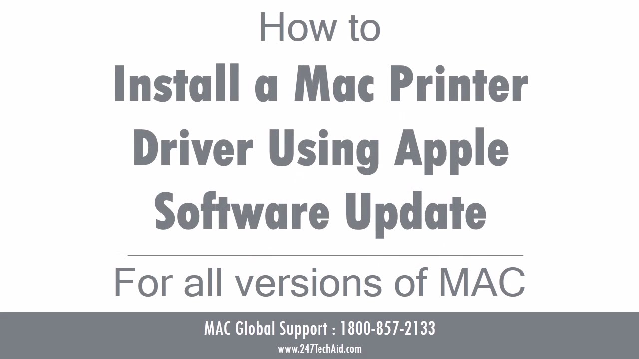 How to Install a Mac Printer Driver Using Apple Software Update - YouTube