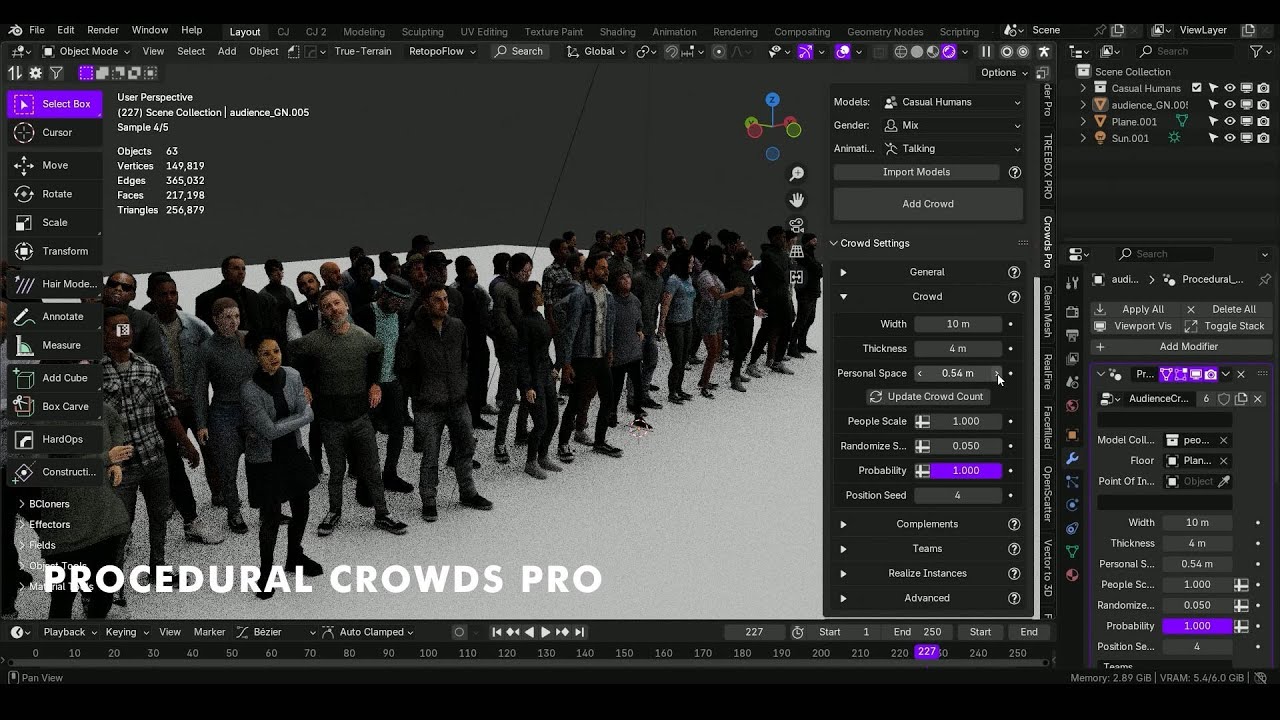 Effortless Crowd Simulation in Blender with Procedural Crowds Pro - YouTube