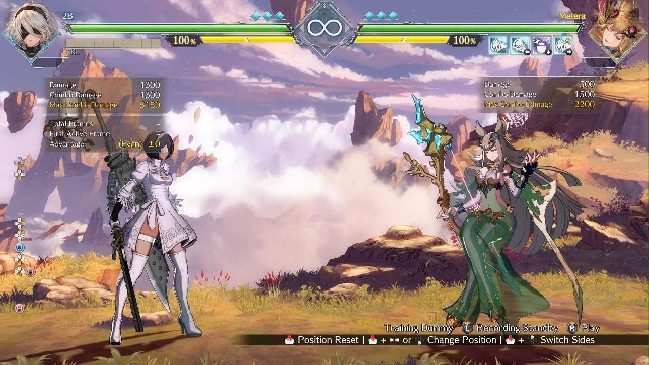 2B Full Screen Punish Combo - Granblue Fantasy Versus: Rising - YouTube