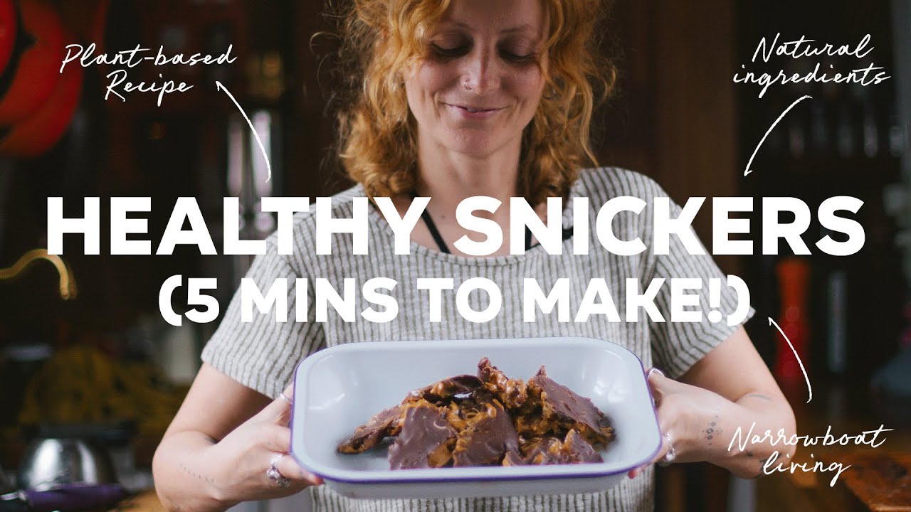 Minimal Effort Healthy Dessert (Natural snickers! 🍫) - YouTube