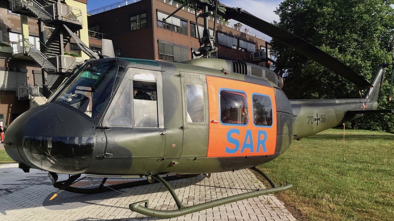 SAR-63 UH-1D Take Off @ Klinikum Balg + Closeup Shots - YouTube