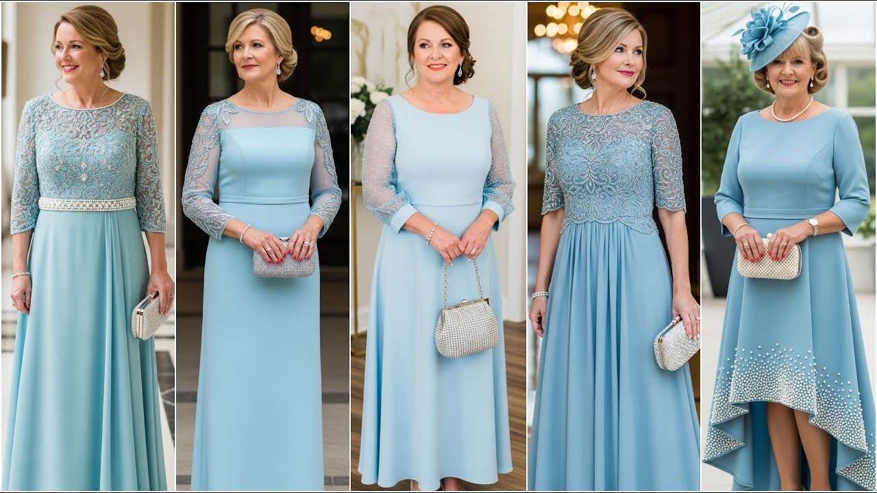 Sky Blue Mother of The Bride Dresses - Modern Mother of The Bride ...