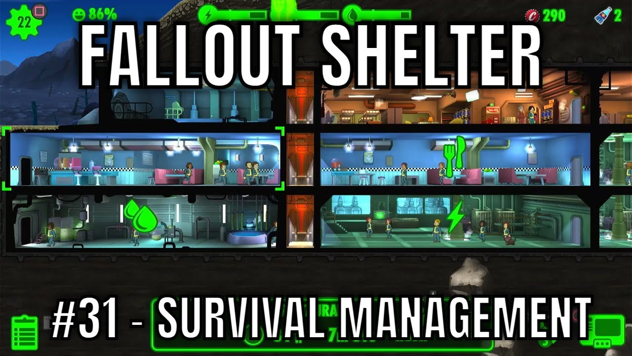 FALLOUT SHELTER #31 - SURVIVAL MANAGEMENT - YouTube
