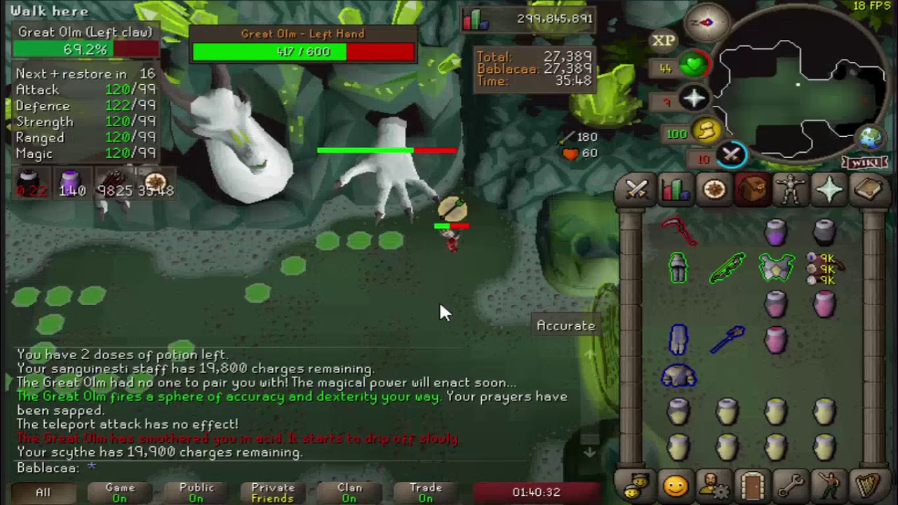 OSRS Beta World deathless solo - Great Olm (lvl 1043) - YouTube