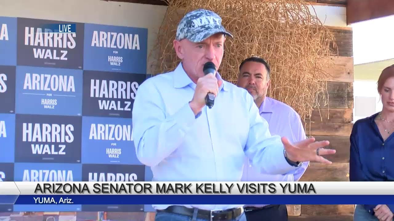 LIVE: Arizona Senator Mark Kelly visits Yuma - YouTube