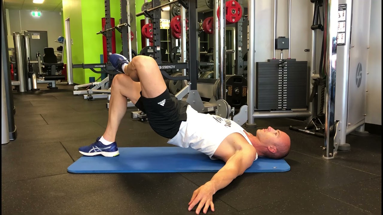 SINGLE LEG ASSISTED FLOOR BRIDGE-RIGHT - YouTube