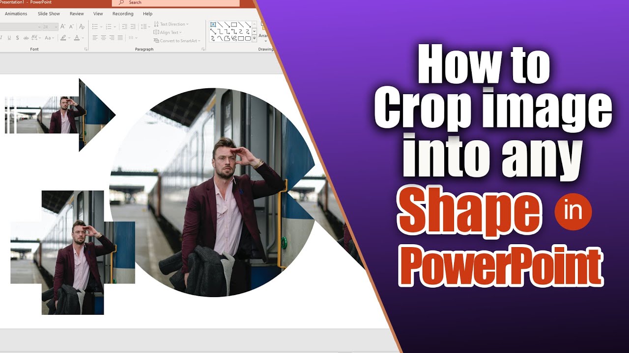 How to crop picture into any shape in PowerPoint - YouTube