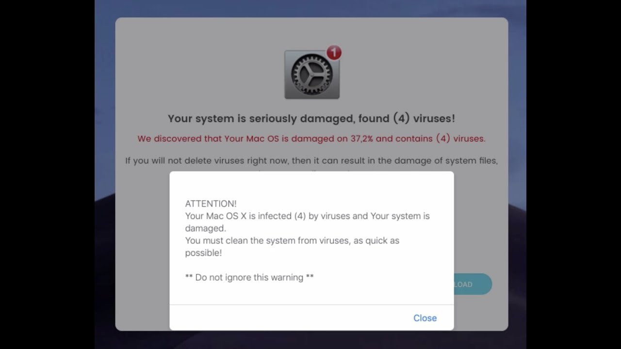 How to remove "Your system is seriously damaged, found (4) viruses ...