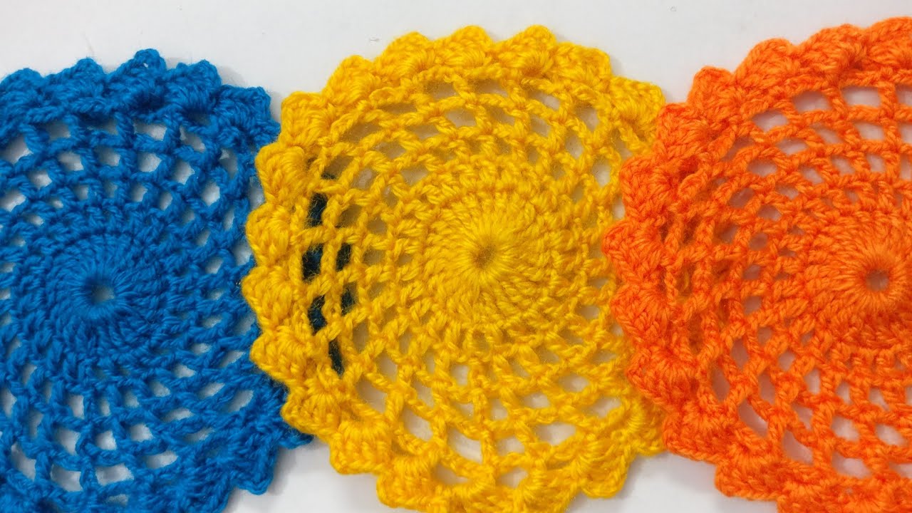 Crochet Mini Place Mat, Mug Mat, Pot Holder, Cup Coaster, Very Easy ...