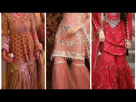 Sharara design 2023|Sharara with short kurti, short frock or long kurti ...