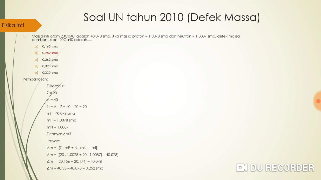 Fisika Inti (Defek Massa) - YouTube