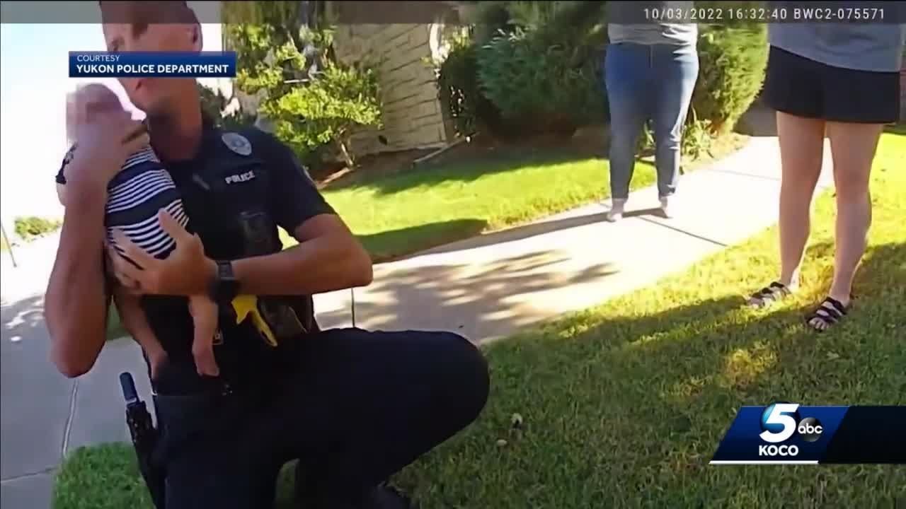 Yukon police officers help save choking baby - YouTube