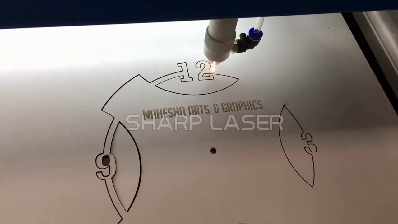 HDF cutting by 150w laser cutting machine SHARP LASER - YouTube