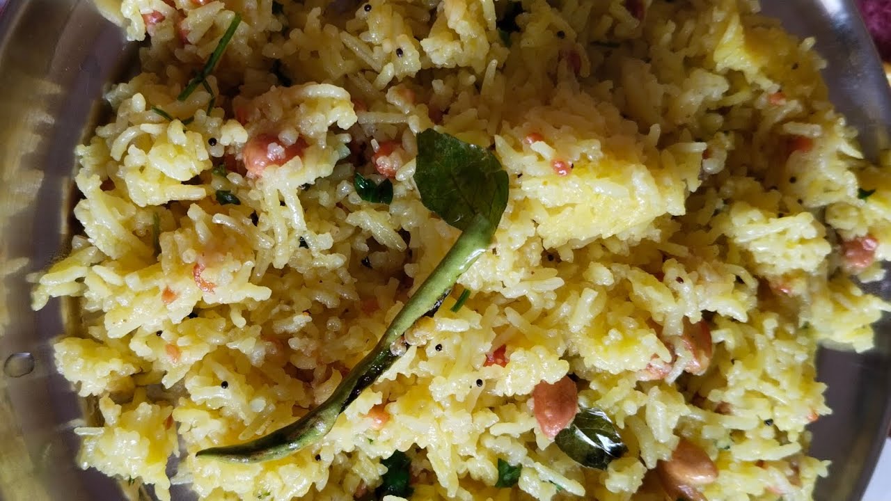 lemon 🍋 rice|South Indian style rice 🍚|instant lemon rice|chithranna ...