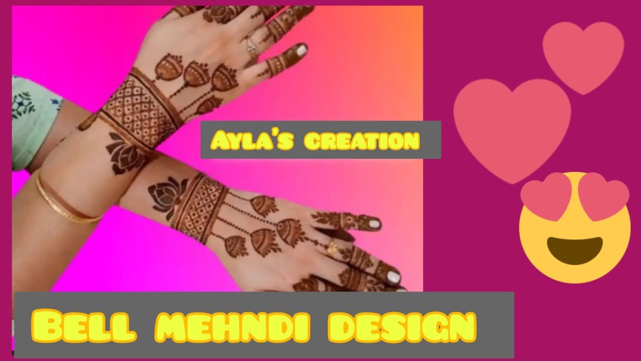Bell shape mehndi art || special mehndi for weddings || bracelet mehndi ...