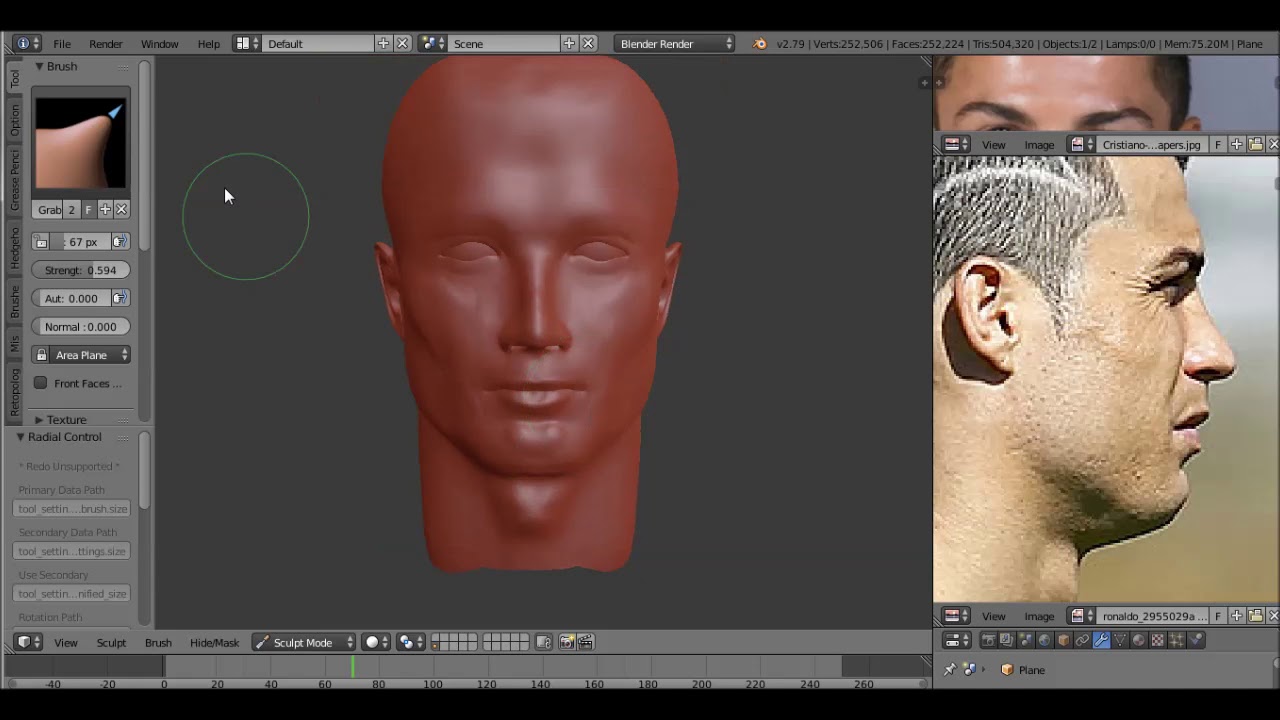 CHRISTIANO RONALDO SCULPTING IN BLENDER #5 - YouTube