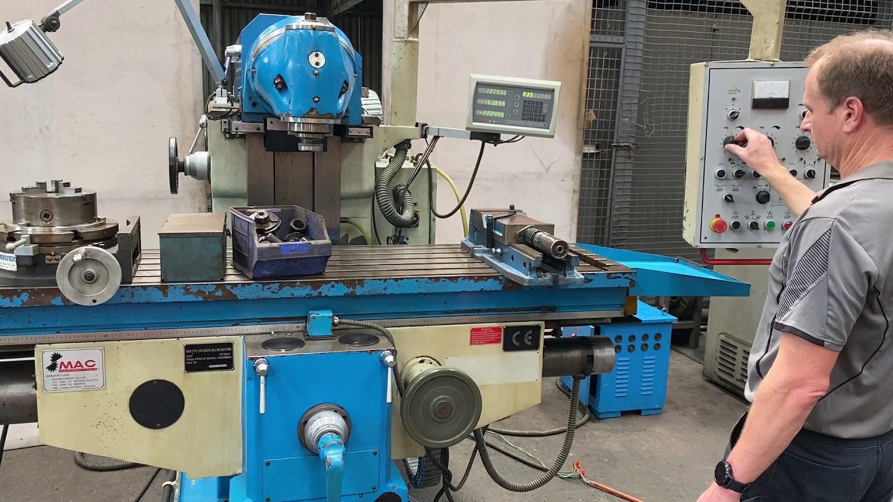 MAC X5750A 2 Universal Ram Type Mill - YouTube