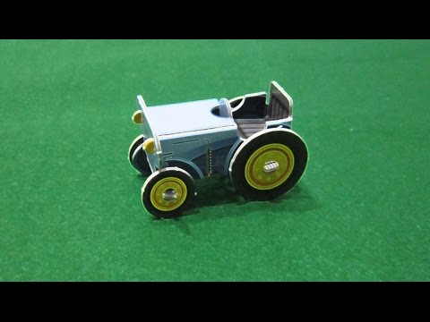 Karton Traktör - Papercraft Traktör