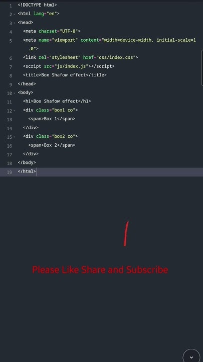 Shadow effect in. CSS | HTML | JAVASCRIPT - YouTube