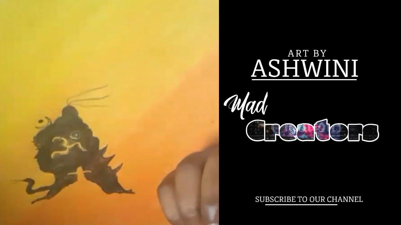 Lord Shiva Drawing By Ashu Ashwini Video By Mad Creators - YouTube