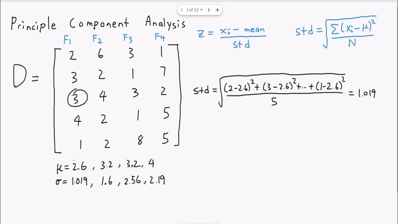 Principal Component Analysis - Simple Example and Code Using Only NumPy - YouTube
