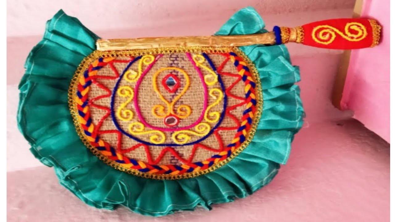 Summer Special Traditional Handmade Fan With Jute 🌞// DIY Hand fan Idea ...