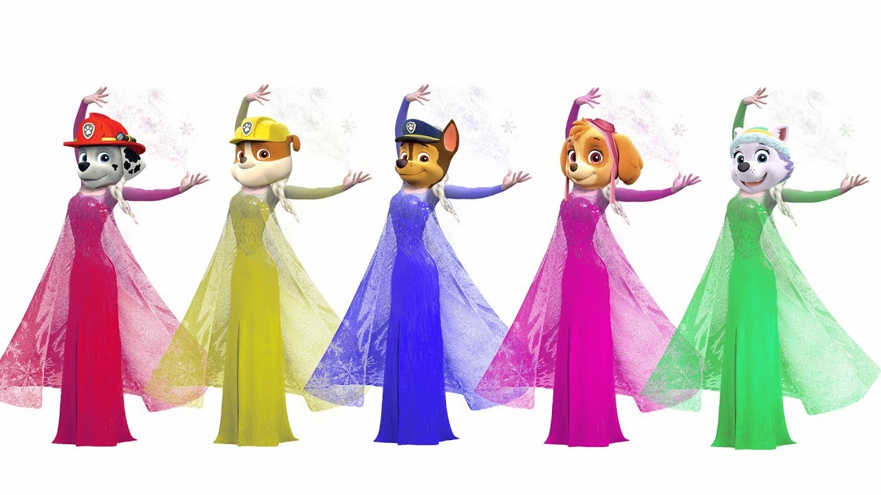 Frozen Elsa Paw Patrol Finger Family Song | Daddy Nursery Rhymes For ...