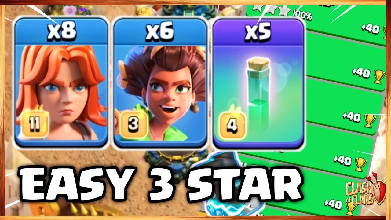 Easily 3 Star🔥 ROOT RIDER VALKYRIE + 5 INVIS TH17 Attack Strategy - YouTube