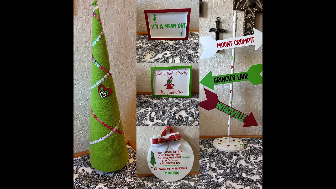 Dollar Tree Grinch Christmas Decor - YouTube