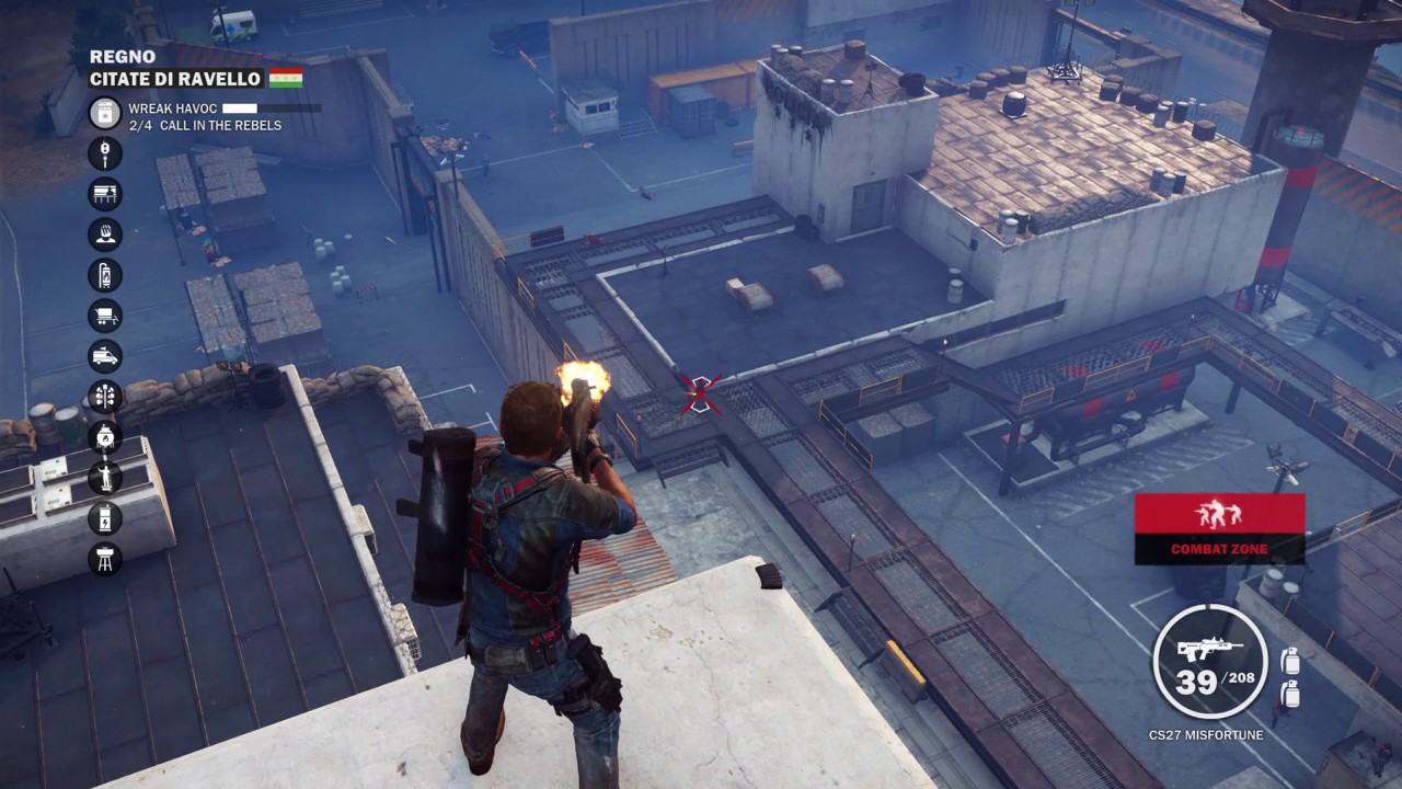 Just Cause 3 over running giant police station - YouTube