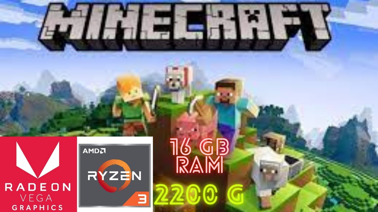 Ryzen 3 2200G Vega 8 16GB RAM TEST MİNECRAFT - YouTube
