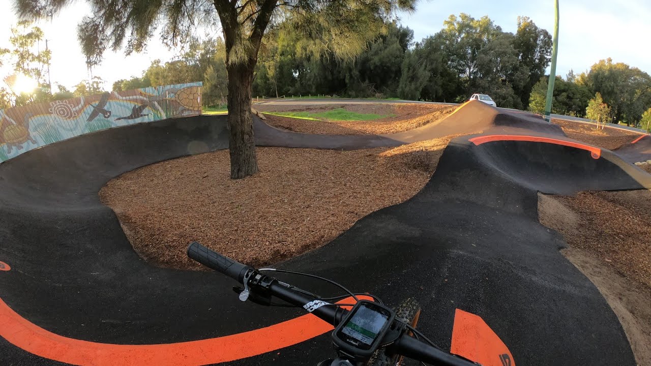 Pump track ride at Lake Monger, Perth. I'm not as good as the kids, its ...